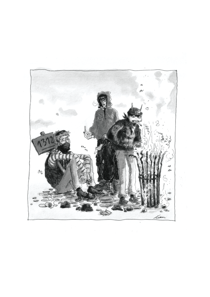 Léon - Pause clope - Galerie Wyrd