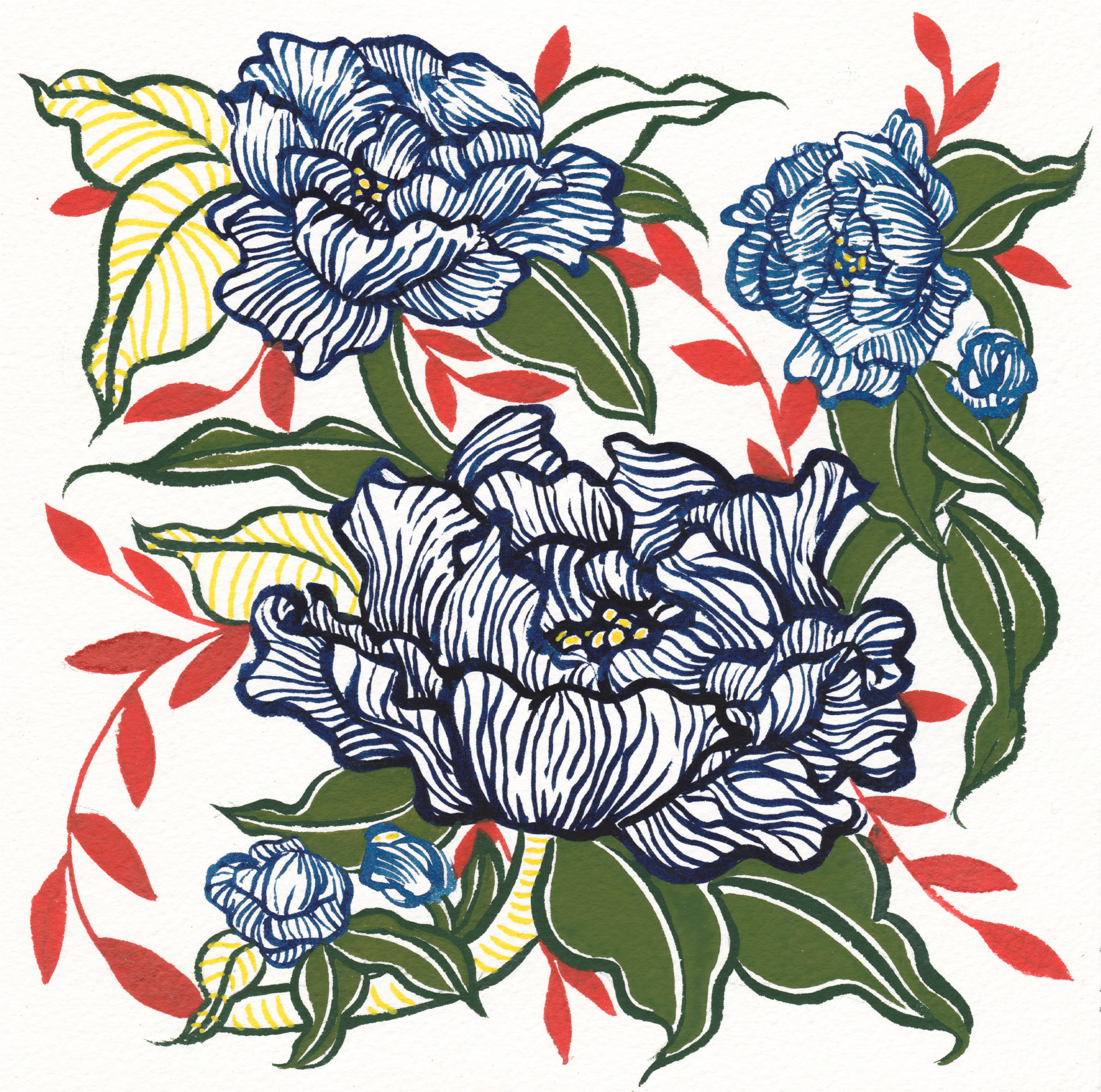 Léa Robin - Peonies - Galerie Wyrd