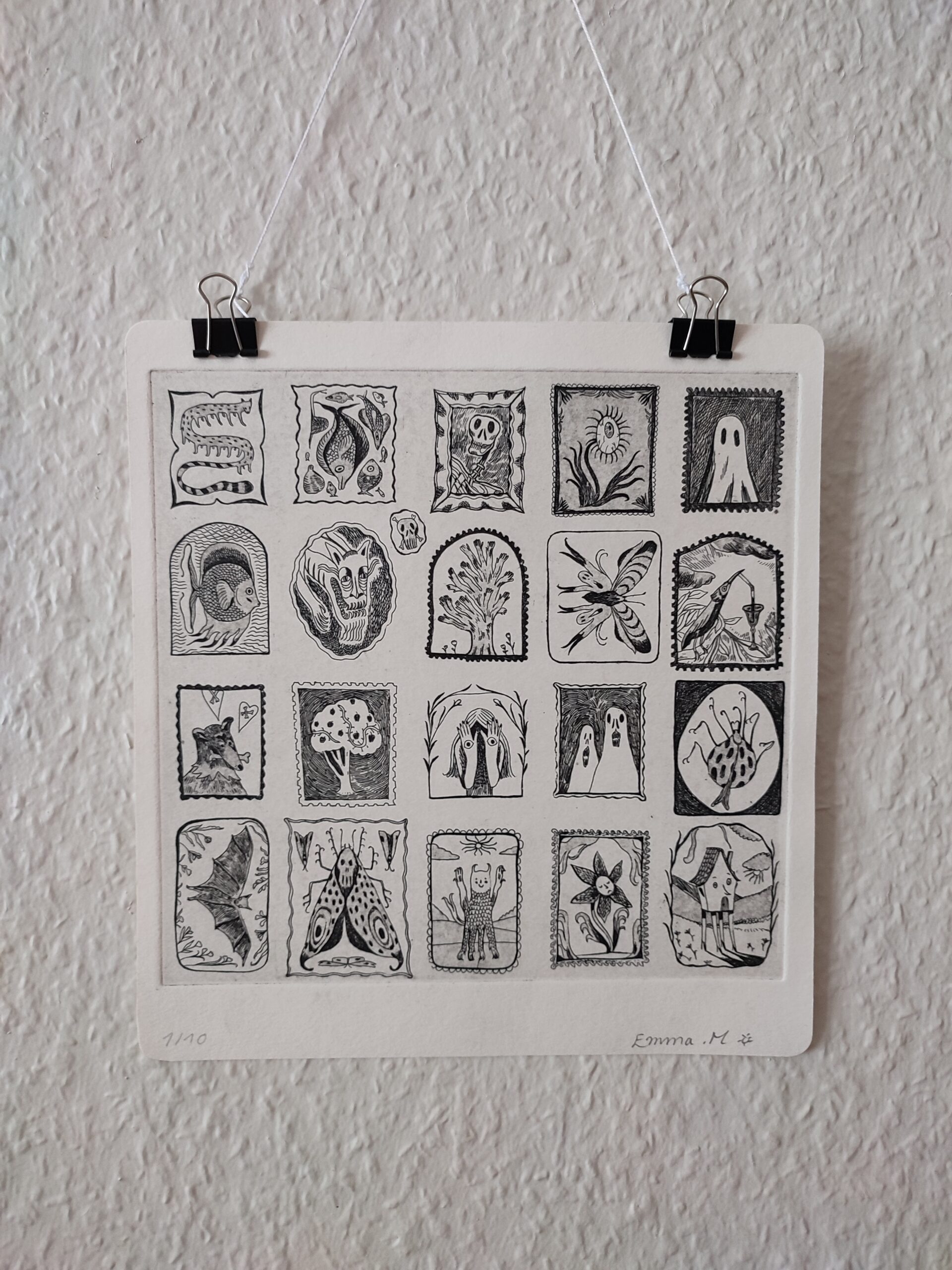 Emma MORISON - Plaque de timbres - Galerie Wyrd